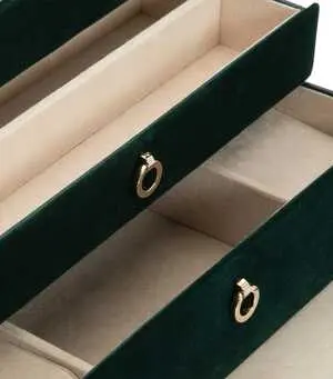Wolf Medium Zoe Jewellery Box - Green