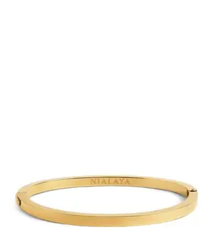 NIALAYA JEWELRY Plated Simplicity Bangle - Gold