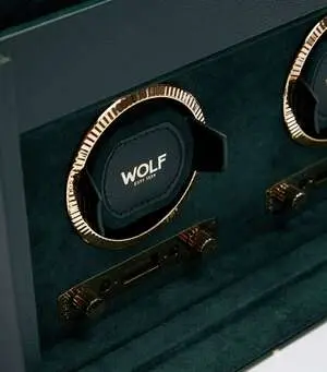 Wolf Vegan Leather Double Watch Winder