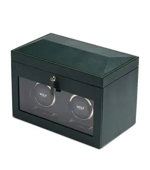 Wolf Vegan Leather Double Watch Winder