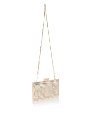 Aqua Crystal Minaudiere - Gold