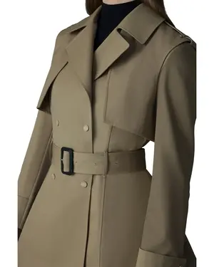 Mackage Adva Mid-length Belted Trench Coat - Light Camel