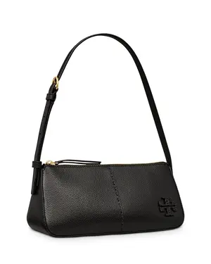 Tory Burch Mcgraw Wedge Shoulder Bag - Black/rolled Brass