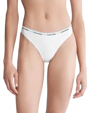 Calvin Klein Modern Logo Thong - Classic White