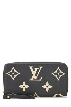 LOUIS VUITTON Giant Monogram Empreinte Zippy Continental - Black