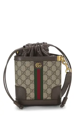 Gucci Original Gg Supreme Ophidia Bucket Bag - Brown