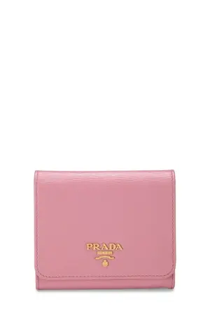 Prada Vitello Move Compact Wallet - Pink