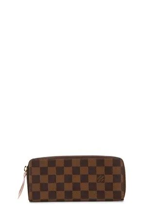 LOUIS VUITTON Damier Ebene Clemence Wallet - Pink