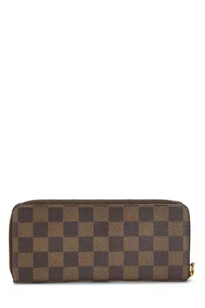 LOUIS VUITTON Damier Ebene Clemence Wallet - Red