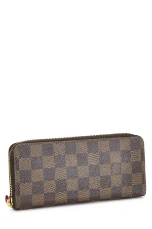 LOUIS VUITTON Damier Ebene Clemence Wallet - Red