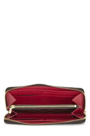 LOUIS VUITTON Damier Ebene Clemence Wallet - Red
