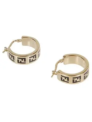 Fendi Forever Fendi Stud Earrings Black