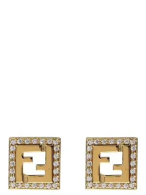 Fendi Forever Stud Earrings - Gold