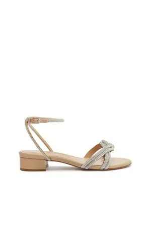 Schutz Jocelyn Low Block Leather Sandal