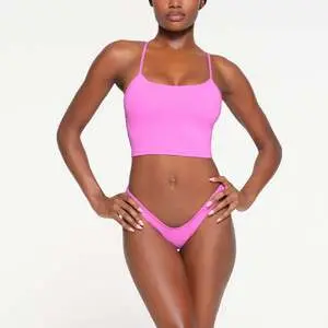 SKIMS Signature Swim Cami Top Neon Orchid