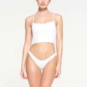 SKIMS Signature Swim Cami Top Snow