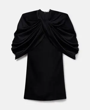 Stella McCartney Draped Mini Dress - Midnight Black