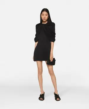 Stella McCartney Draped Mini Dress - Midnight Black