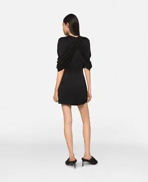 Stella McCartney Draped Mini Dress - Midnight Black