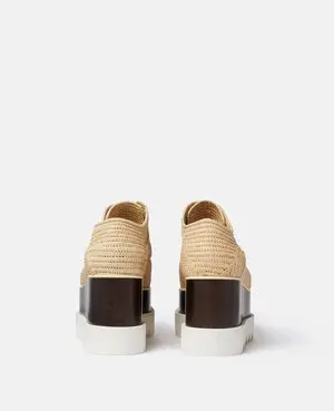 Stella McCartney Elyse Raffia Platform Shoes