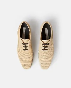 Stella McCartney Elyse Raffia Platform Shoes