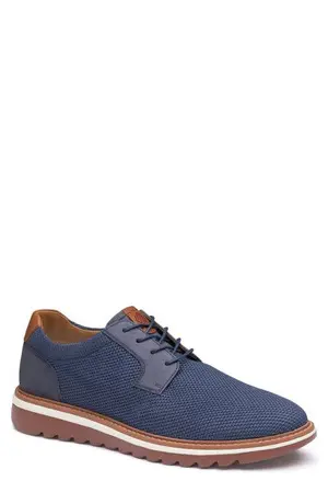 Johnston & Murphy Braydon Knit Plain Toe Derby - Navy Knit
