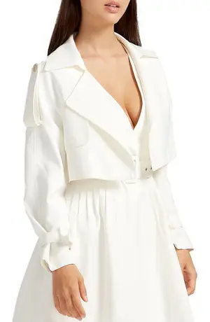 BELLE & BLOOM Manhattan Cropped Trench Coat