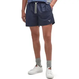 Barbour Staple Logo Embroidered Swim Trunks Navy