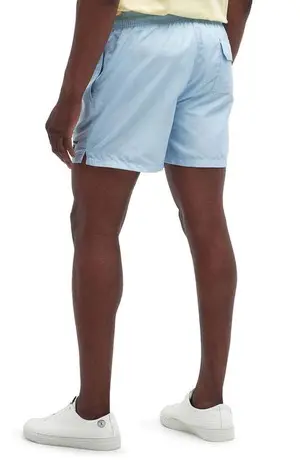 Barbour Staple Logo Embroidered Swim Trunks - Sky