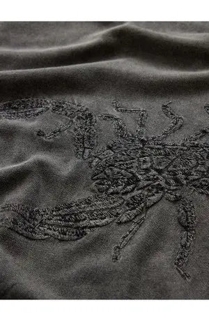 John Varvatos Scorpion Embroidered Cotton T-shirt