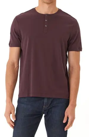 THREADS 4 THOUGHT Chester Classic Short Sleeve Henley Peppercorn