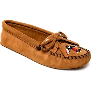 Minnetonka X Lucie Skjefte Thunderbird 'animikii' Softsole Slipper - Brown