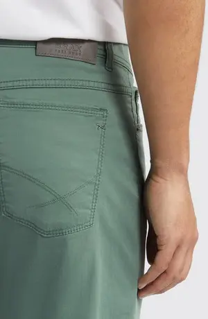 BRAX Cooper Fancy Regular Fit Five-pocket Pants - Agave