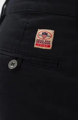 DEVIL-DOG DUNGAREES 9-inch Performance Stretch Chino Shorts - Black