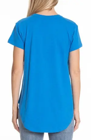 APNY V-neck High-low T-shirt - French Blue