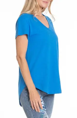 APNY V-neck High-low T-shirt - French Blue