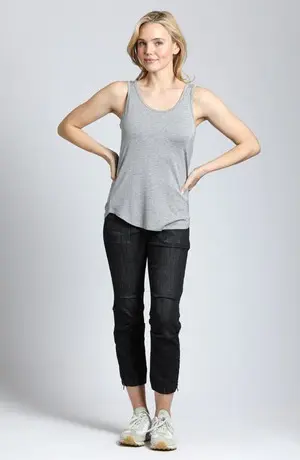 APNY Perfect Fit Scoop Neck Tank - Heather Grey