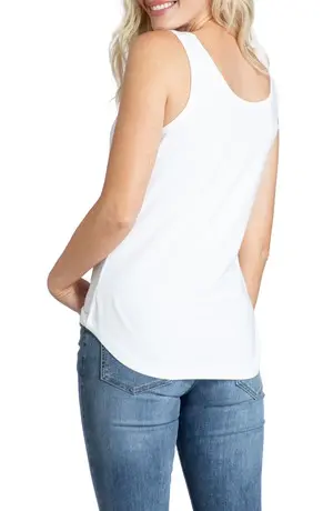 APNY Perfect Fit Scoop Neck Tank - White