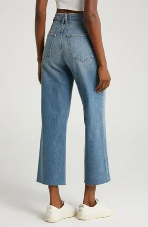 SLVRLAKE Grace High-rise Wide-leg Crop Jeans