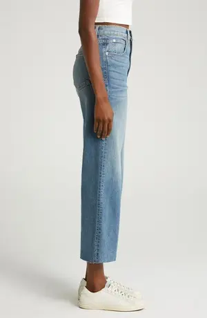 SLVRLAKE Grace High-rise Wide-leg Crop Jeans