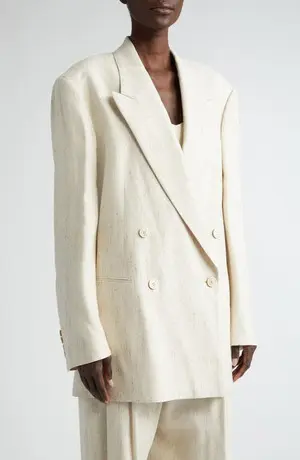 Dries Van Noten Loose Fit Double Breasted Blazer