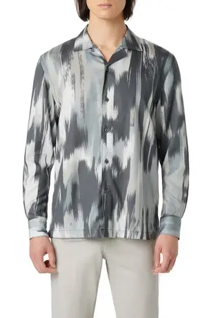 Bugatchi Julian Abstract Print Cotton Button-up Camp Shirt