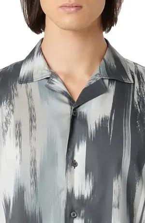 Bugatchi Julian Abstract Print Cotton Button-up Camp Shirt