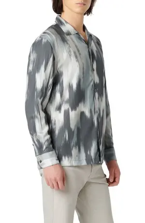 Bugatchi Julian Abstract Print Cotton Button-up Camp Shirt