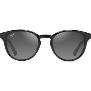 Maui Jim Black Round Frame Sunglasses
