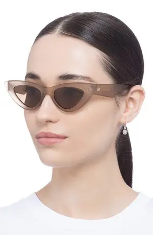 Le Specs Hypnosis 50mm Cat Eye Sunglasses - Ivory