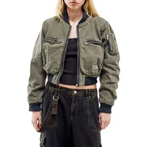 BDG URBAN OUTFITTERS Canvas Zip Pocket Bomber Jacket