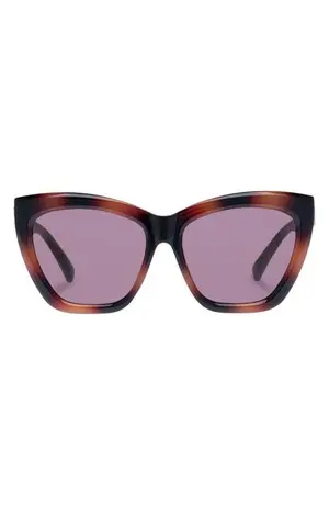 Le Specs Vamos 57mm Cat Eye Sunglasses - Tort