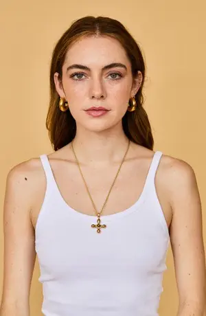 PETIT MOMENTS Turin Cross Pendant Necklace