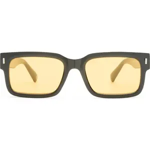 AIRE AIRE Castor D-Frame Sunglasses Black/amber Tint